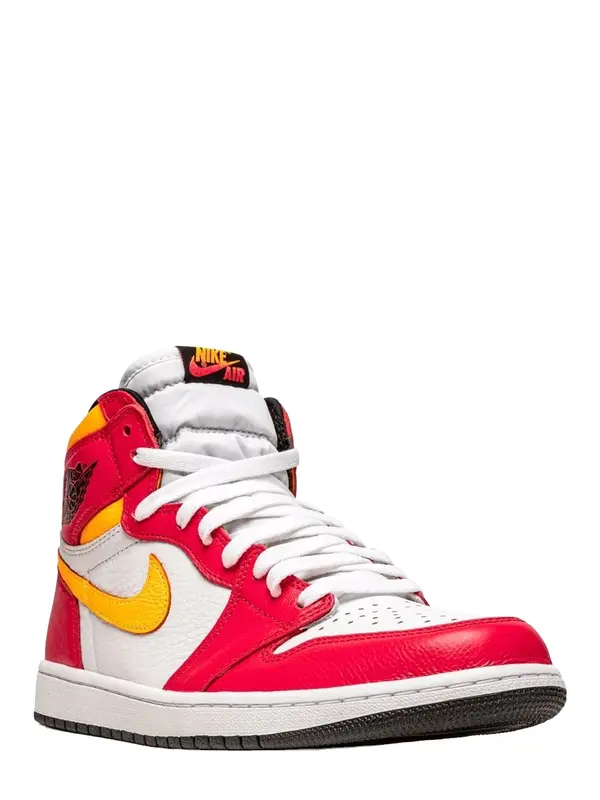 JORDAN Air 1 High Og Light Fusion Sneakers - Red