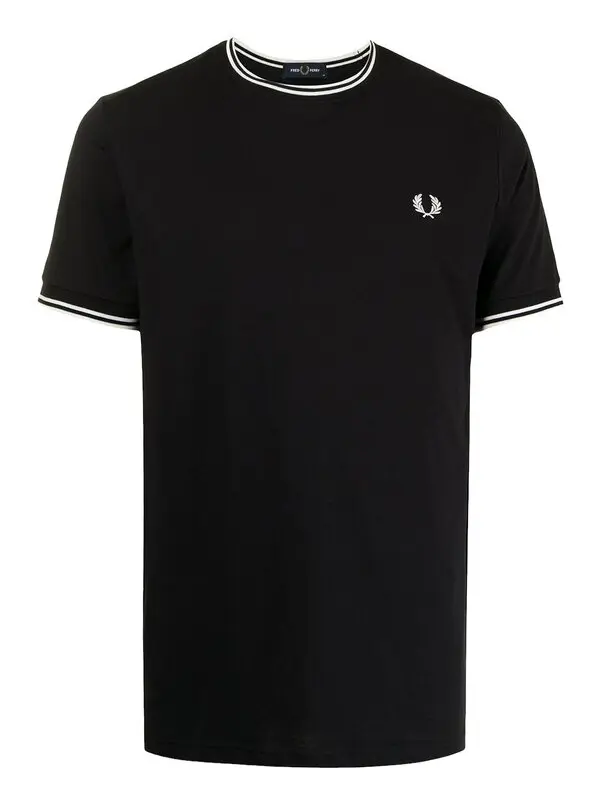 Fred Perry Logo-embroidered Cotton T-shirt - Blue