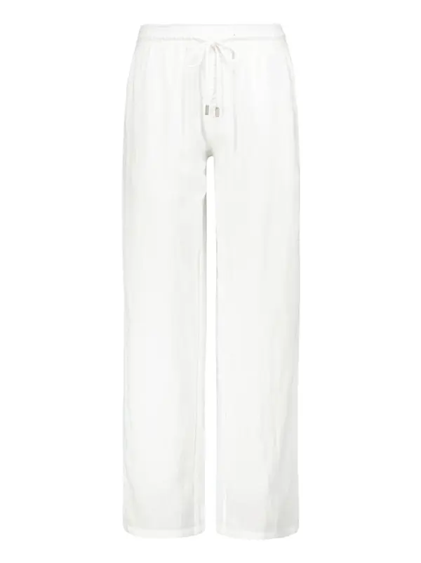 Vilebrequin Linen Drawstring Trousers - White