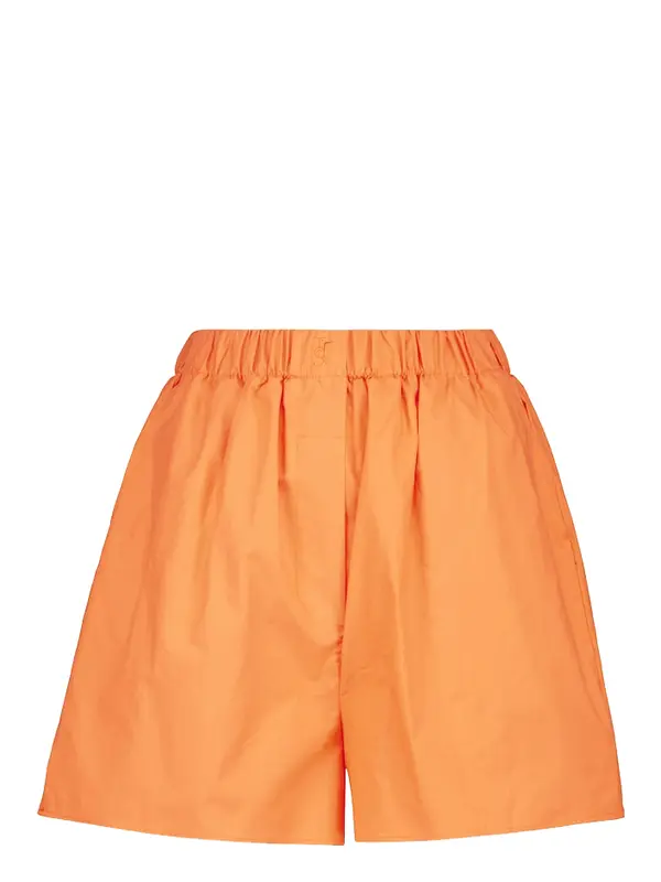 THE FRANKIE SHOP Lui Cotton Shorts - Orange