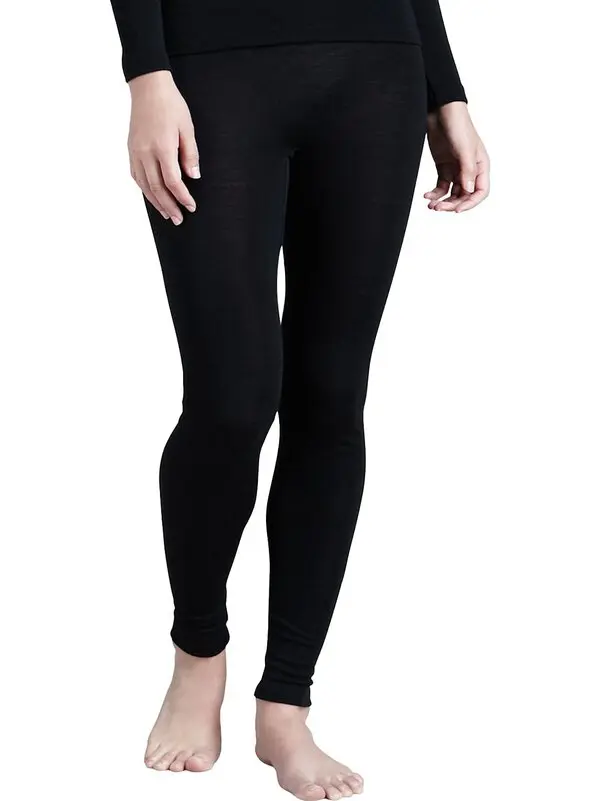 Hanro Wool & Silk Blend Leggings - Black