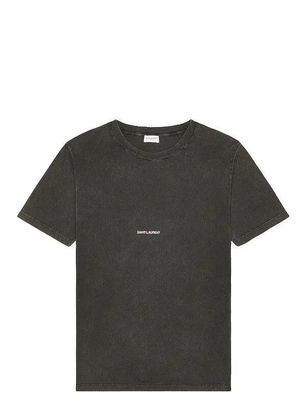 Saint Laurent T-shirt In Black - Noir Delave