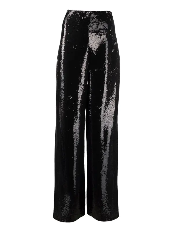 Philipp Plein Embellished Wide-leg Trousers - Black