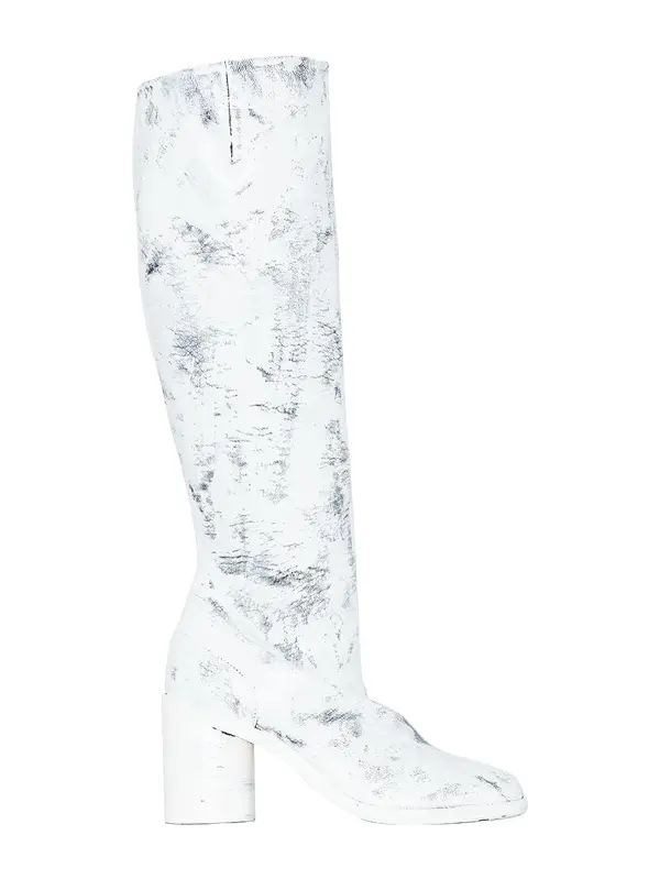 MAISON MARGIELA Tabi 80mm Knee-high Boots - White
