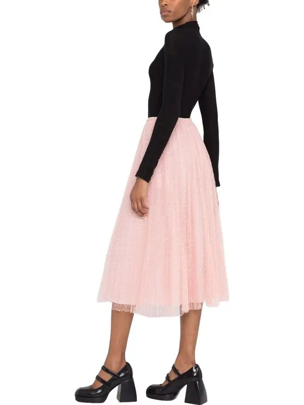 Red Valentino High-rise Flared Midi Skirt - Pink