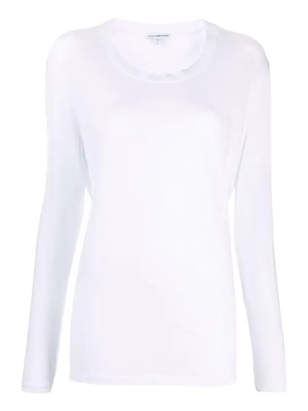 JAMES PERSE Long Sleeve Cotton T-shirt - White