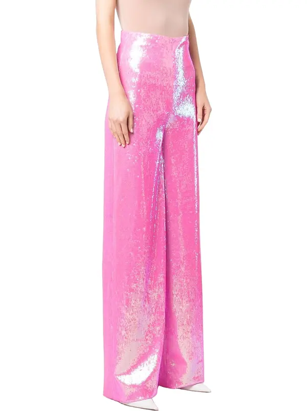 Philipp Plein Wide-leg Embellished Trousers - Pink