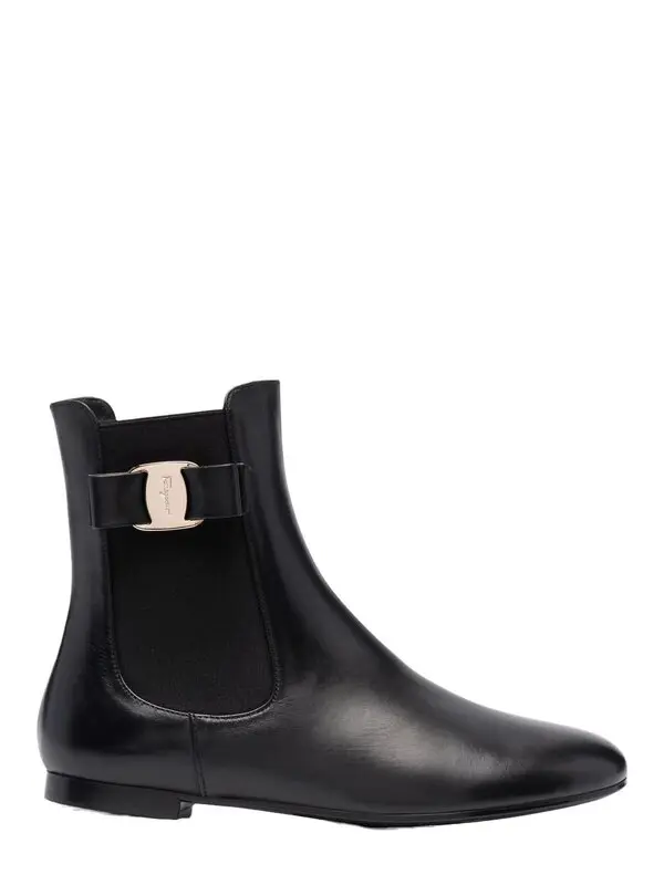 FERRAGAMO Vara Bow Chelsea Boots - Black