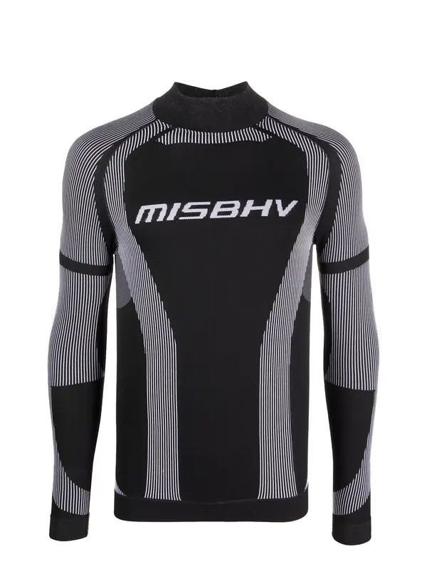MISBHV Logo-print Long-sleeved Top - Black