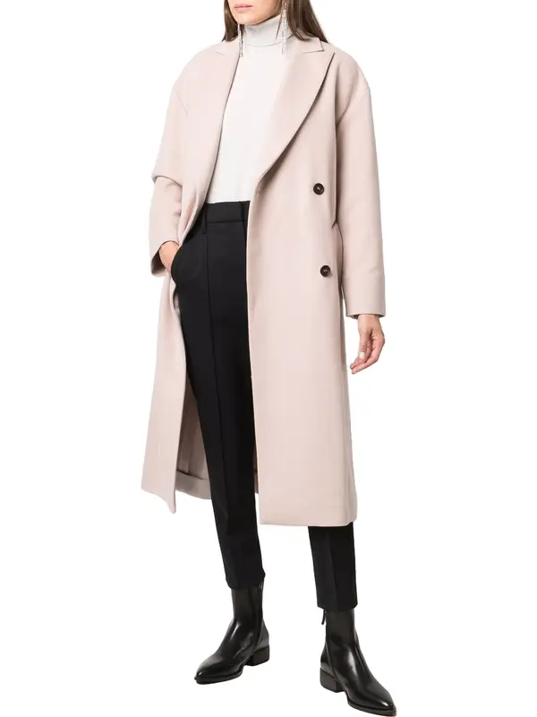 Brunello Cucinelli Double-breasted Wool-cashmere Blend Coat - Pink