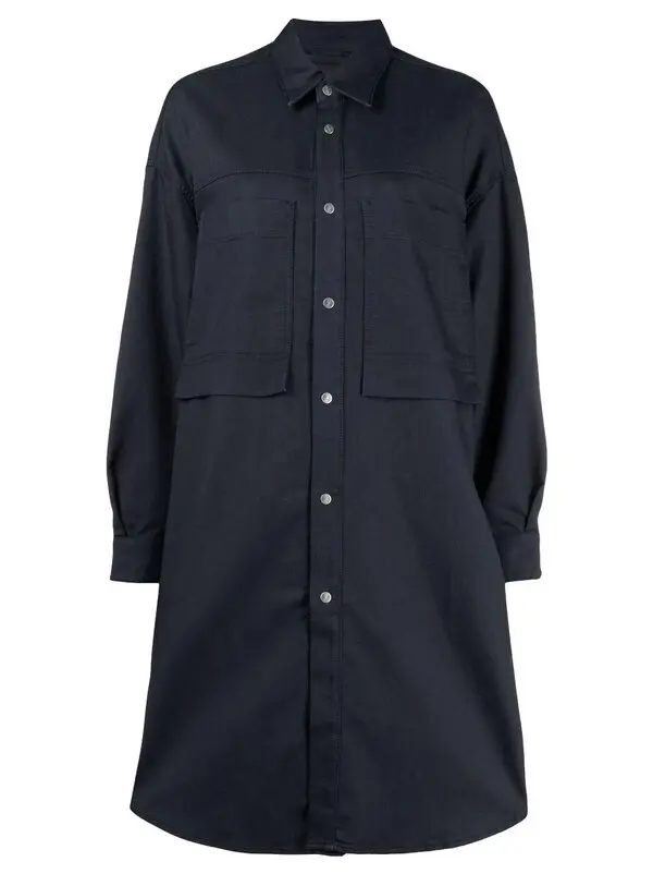 DIESEL® Joggjeans Logo-patch Shirtdress - Blue