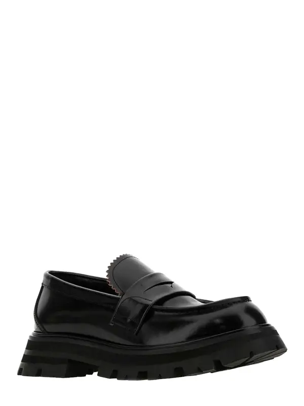 Alexander McQueen Wander Leather Loafers - Black