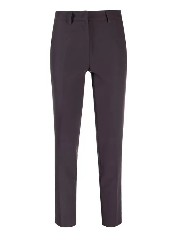 BLANCA VITA Slim-cut Straight-leg Trousers - Grey