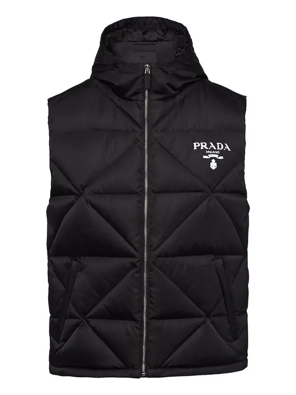 Prada Re-nylon Down Vest - Black