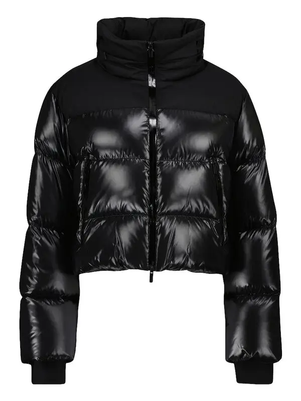Moncler Jasione Cropped Down Jacket - Black