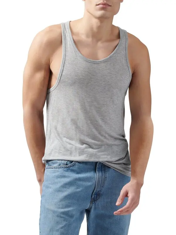 ATM Anthony Thomas Melillo Modal Jersey Tank Top - Heathered Grey