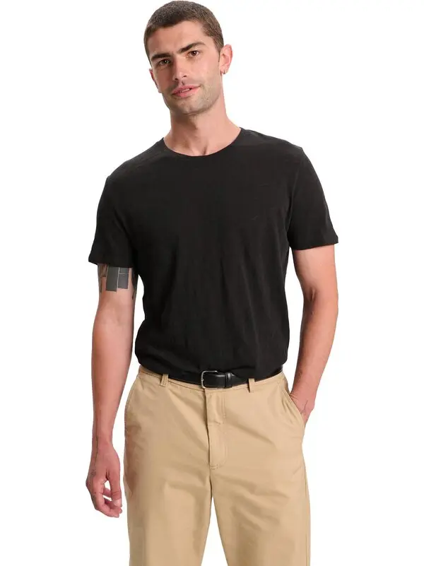 ATM Anthony Thomas Melillo Slub Jersey Crew Neck T-shirt - Black