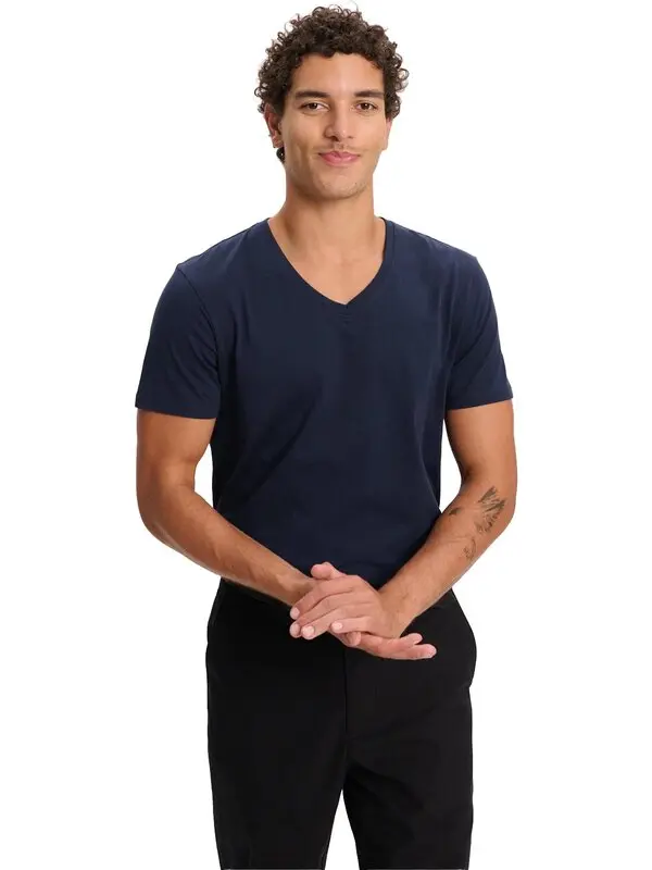 ATM Anthony Thomas Melillo Classic Jersey V-neck T-shirt Cotton - Midnight