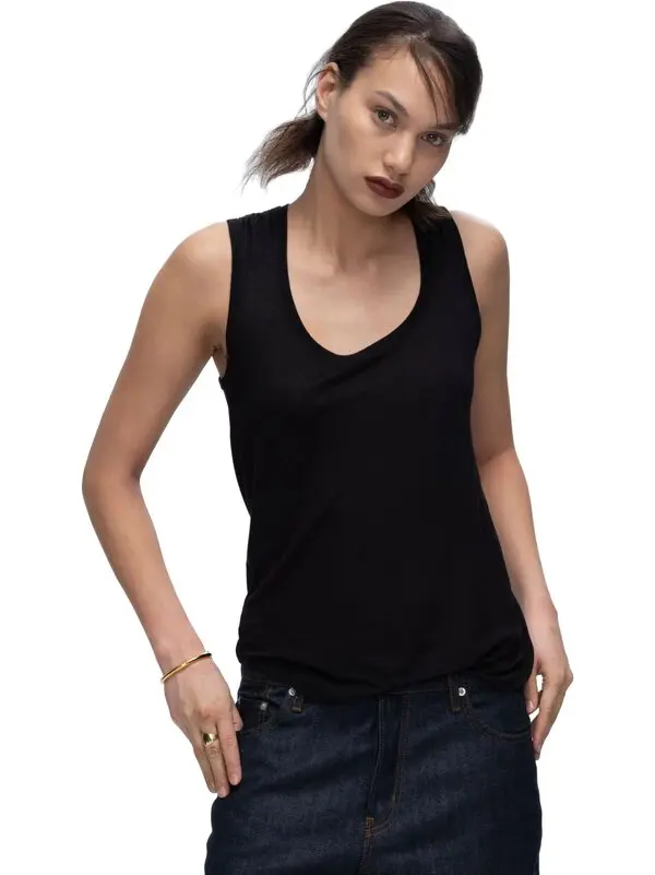 ATM Anthony Thomas Melillo Modal Sweetheart Tank Top - Black
