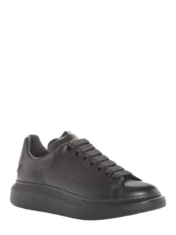 Alexander McQueen Oversized Leather Sneakers - Black