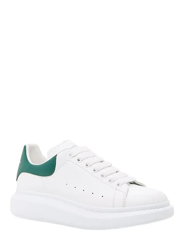 Alexander McQueen Oversized Leather Sneakers - White/phthalo Green