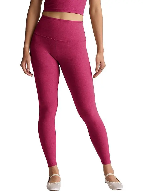 Beyond Yoga Spacedye Caught In The Midi High Waisted Legging - Sangria Heather