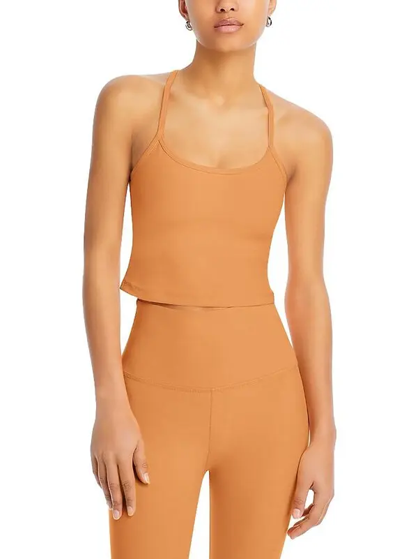 Beyond Yoga Spacedye Slim Racerback Cropped Tank - Marmalade Heather