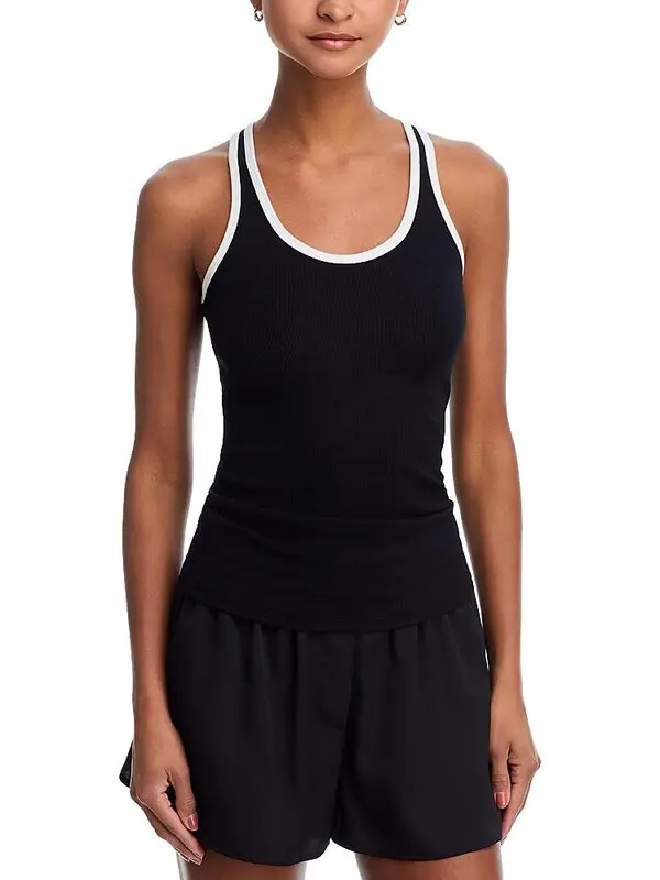 Splits59 Ashby Sleeveless Racerback Top - Black/white