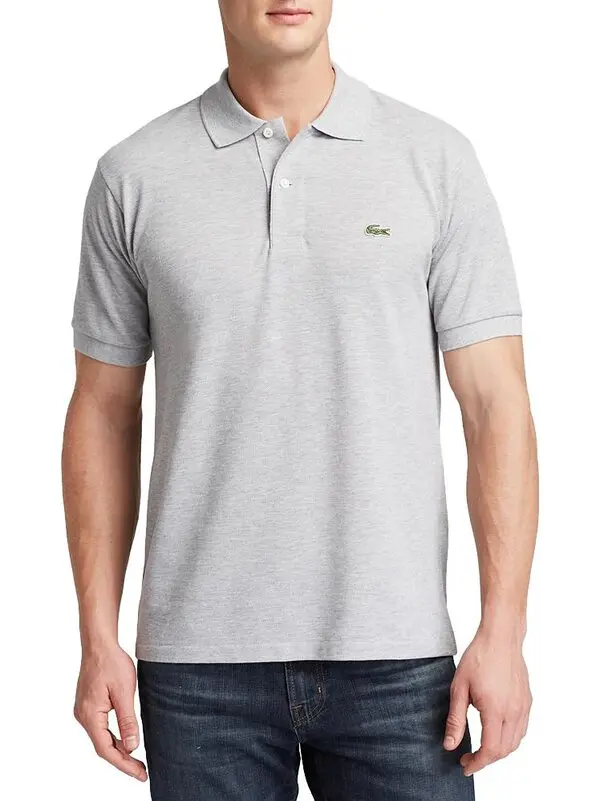 Lacoste Classic Cotton Pique Fashion Polo Shirt - Silver/gray Chine