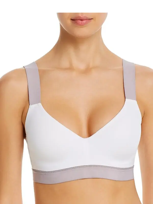 Natori Dynamic Convertible Medium-impact Sports Bra - White/lead