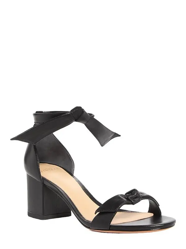 ALEXANDRE BIRMAN Clarita Ankle-tie High-heel Sandals - Black Leather