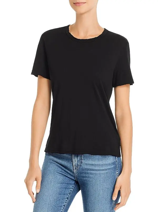 Cotton Citizen Distressed Crewneck Tee - Jet Black