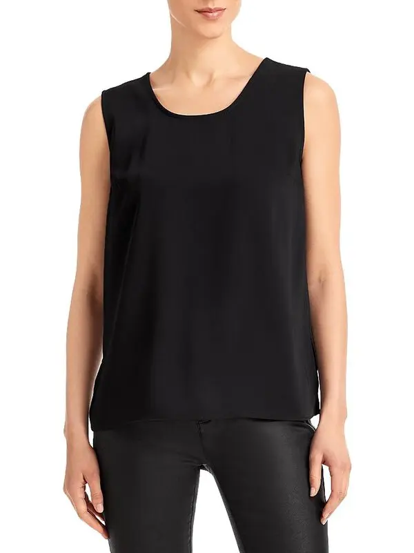 Caroline Rose Scoop Neck Tank - Black
