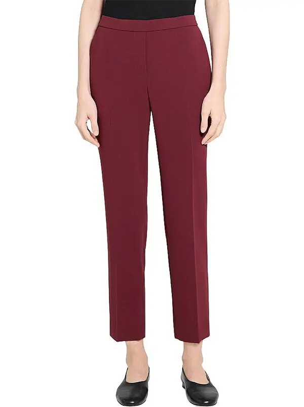 Theory Admiral Crepe Treeca Pull-on Pant - Grenache