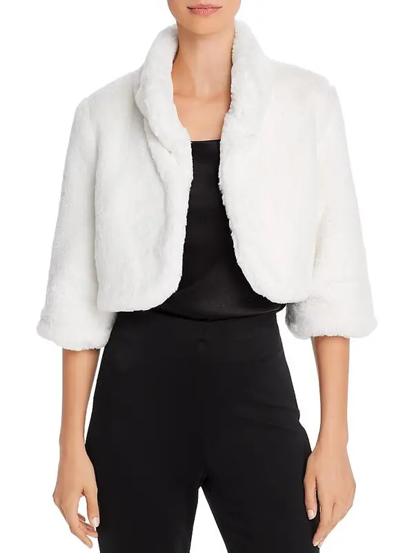 Laundry By Shelli Segal Faux Fur Shrug - Ivory