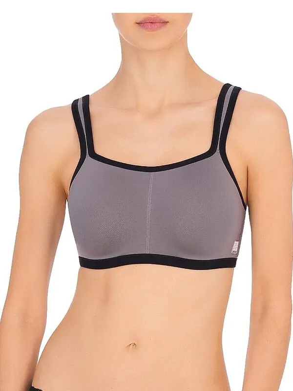 Natori Yogi Contour Convertible Sports Bra - Gray/black