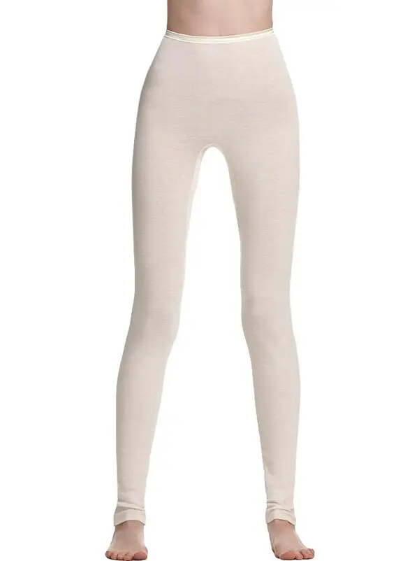Hanro Woolen Silk Basic Longlegs - Cygne Ivory