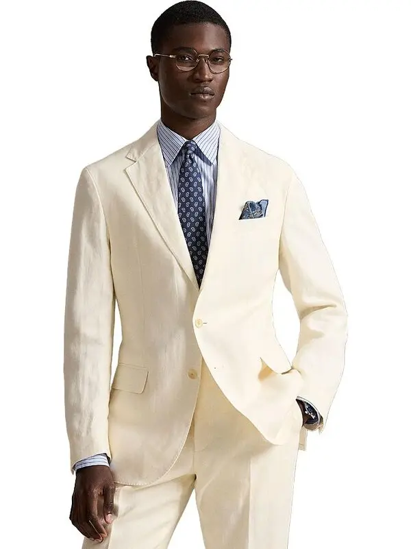 Polo Ralph Lauren Linen Polo Slim Fit Sportcoat - Light Cream