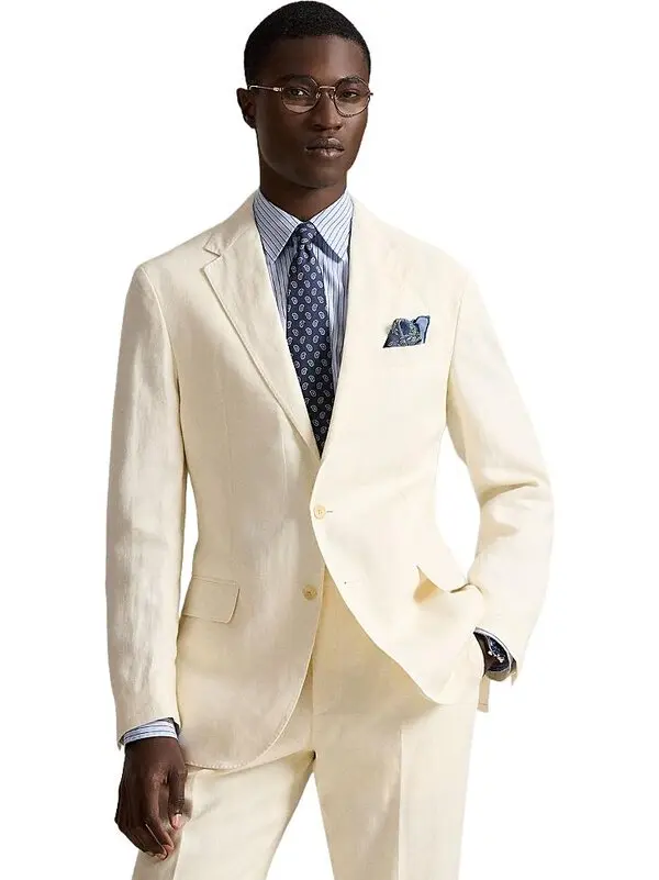 Polo Ralph Lauren Linen Polo Slim Fit Sportcoat - Light Cream