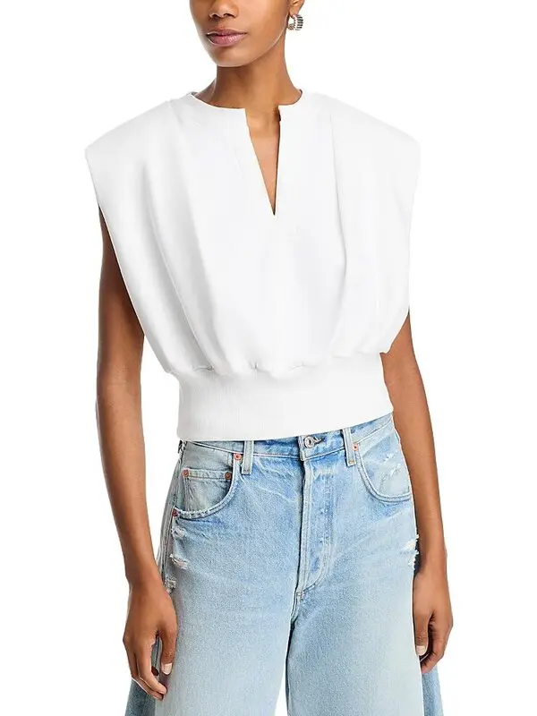 3.1 Phillip Lim Sleeveless French Terry Top - White