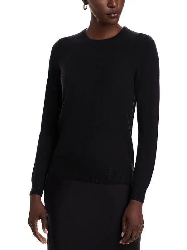 Bloomingdale'S C Crewneck Cashmere Sweater - Black