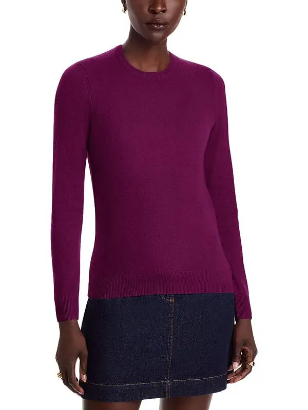 Bloomingdale'S C Crewneck Cashmere Sweater - Boysenberry