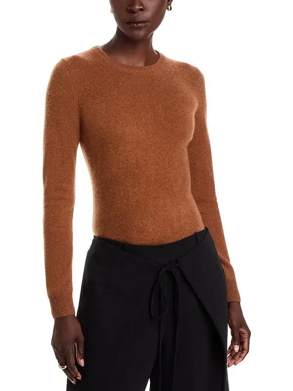 Bloomingdale'S C Crewneck Cashmere Sweater - Burnt Orange