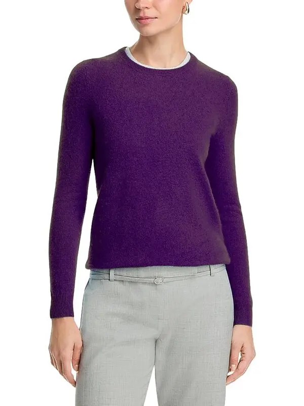 Bloomingdale'S C Crewneck Cashmere Sweater - Fig