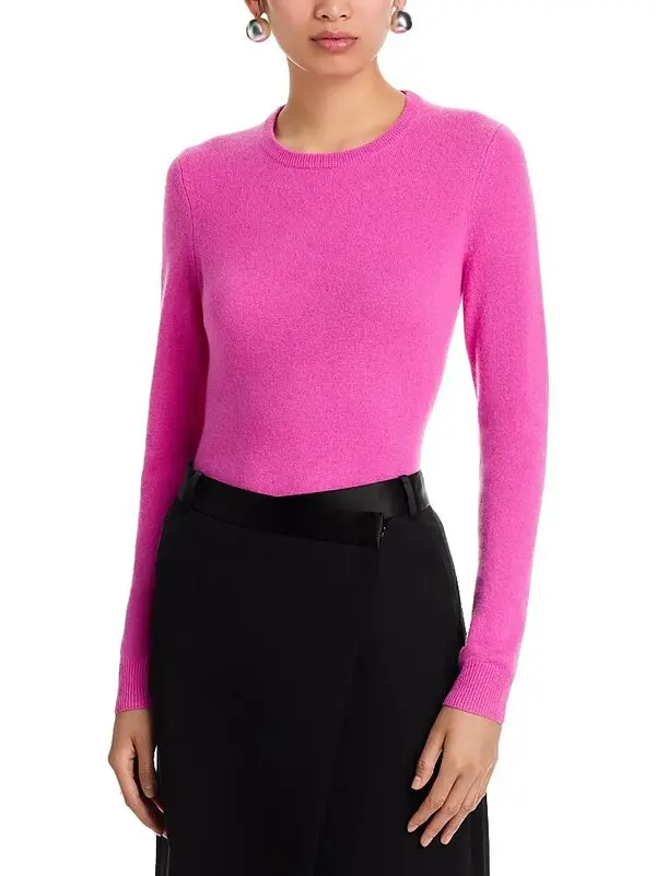 Bloomingdale'S C Crewneck Cashmere Sweater - Fruit Punch