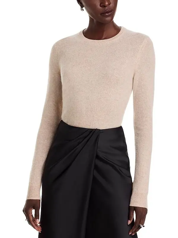 Bloomingdale'S C Crewneck Cashmere Sweater - Heather Oatmeal