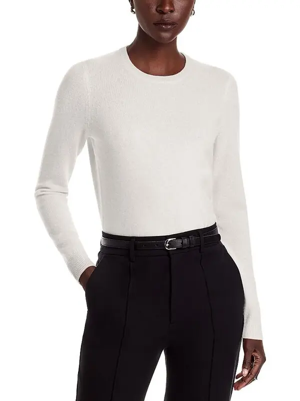 Bloomingdale'S C Crewneck Cashmere Sweater - Ivory