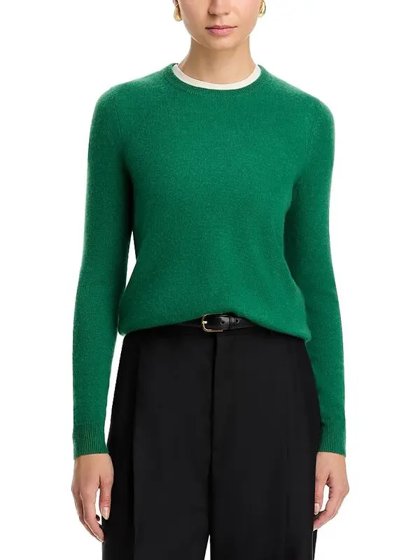 Bloomingdale'S C Crewneck Cashmere Sweater - Ivy