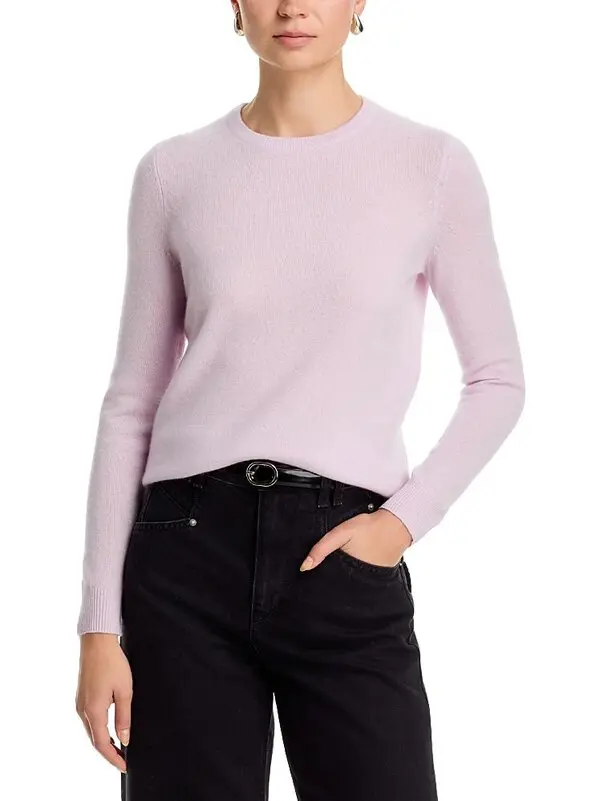Bloomingdale'S C Crewneck Cashmere Sweater - Light Lilac