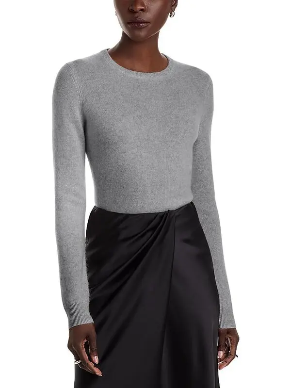 Bloomingdale'S C Crewneck Cashmere Sweater - Medium Gray